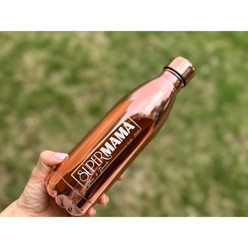 Botella de color cobre rosa | Personaliza a tu gusto